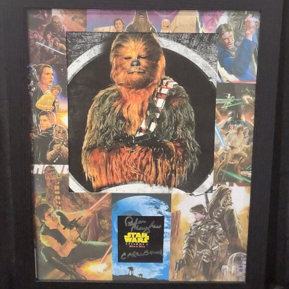 Art | Peter Mayhew Chewbacca Custom Matted Framed Signedautographed ...
